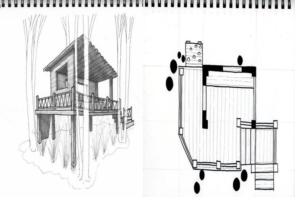 Tree House Floor Plans Elevation