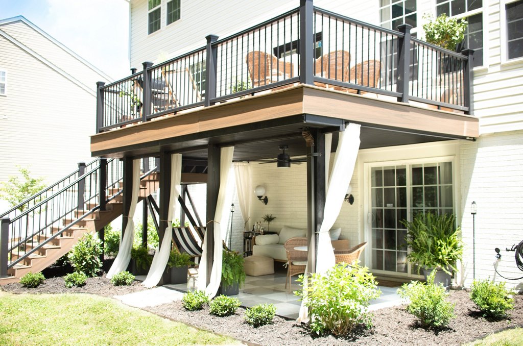 Deck Over Walkout Basement Custom Aluminum Walkout Basement Railing