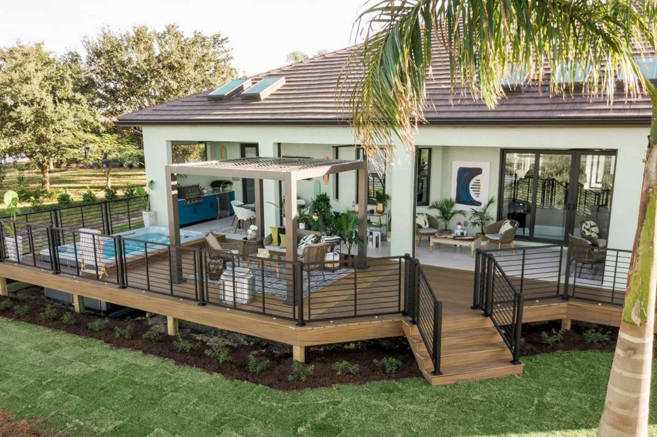 Large Trex Decking Porch